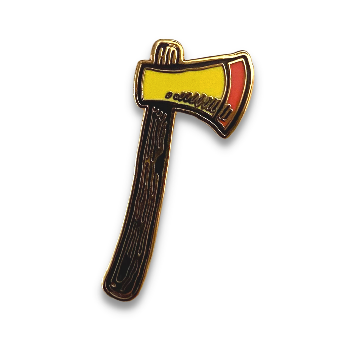 Axe Enamel Pin - Yellow & Brown – Rugged Pilgrim