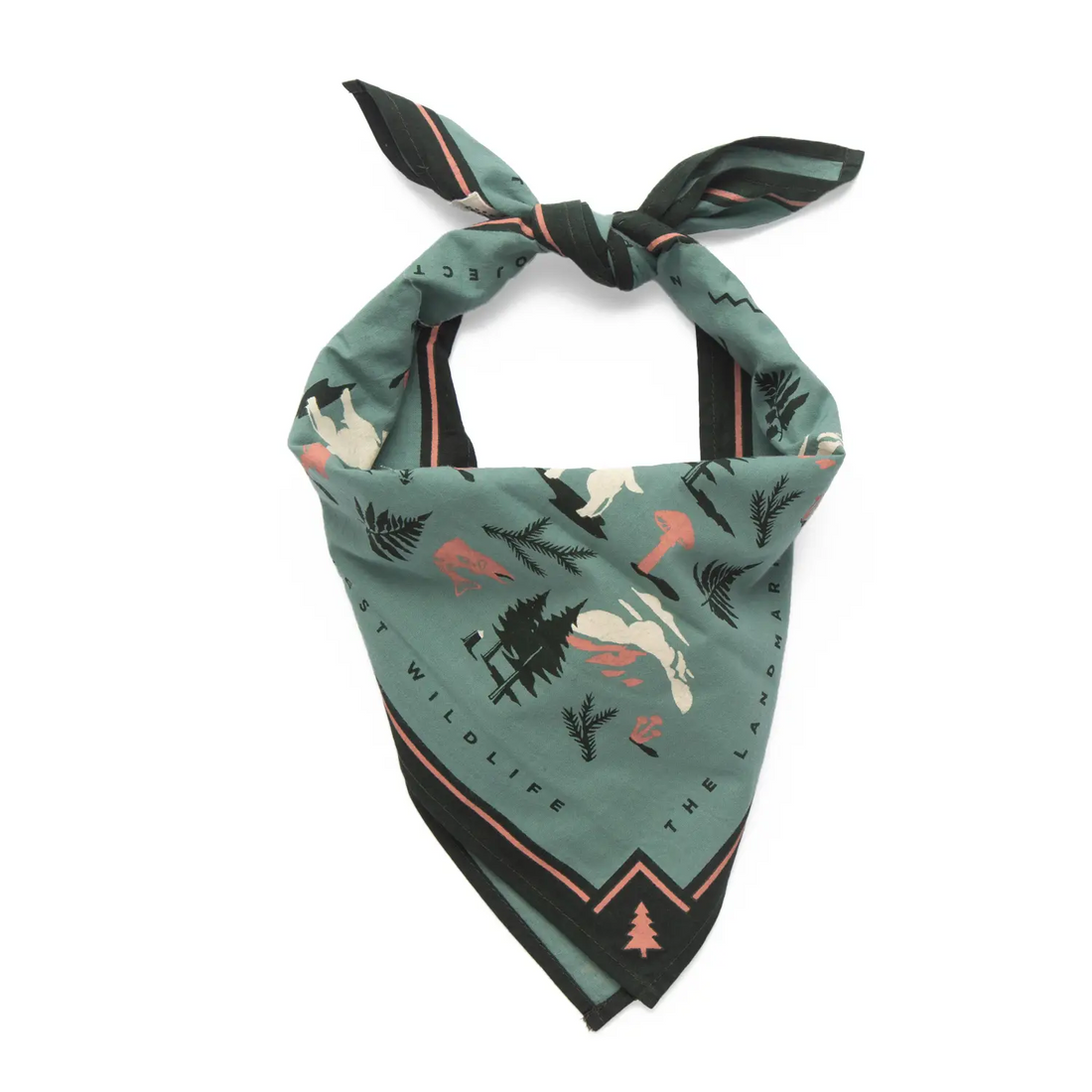 Northwest Wildlife Bandana - Mint & Seaweed – Rugged Pilgrim