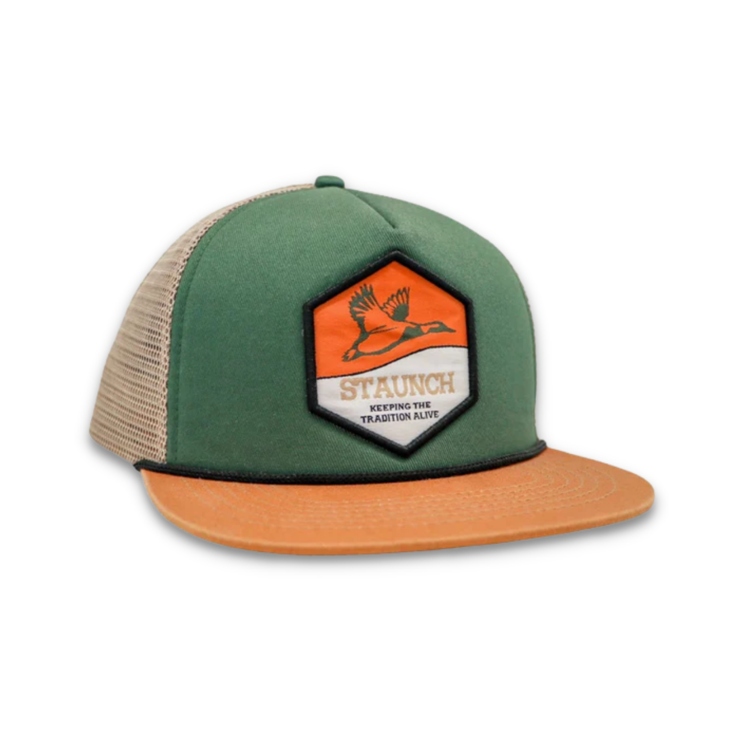 Pond Hopper Snapback - Hunter Green & Cinnamon – Rugged Pilgrim